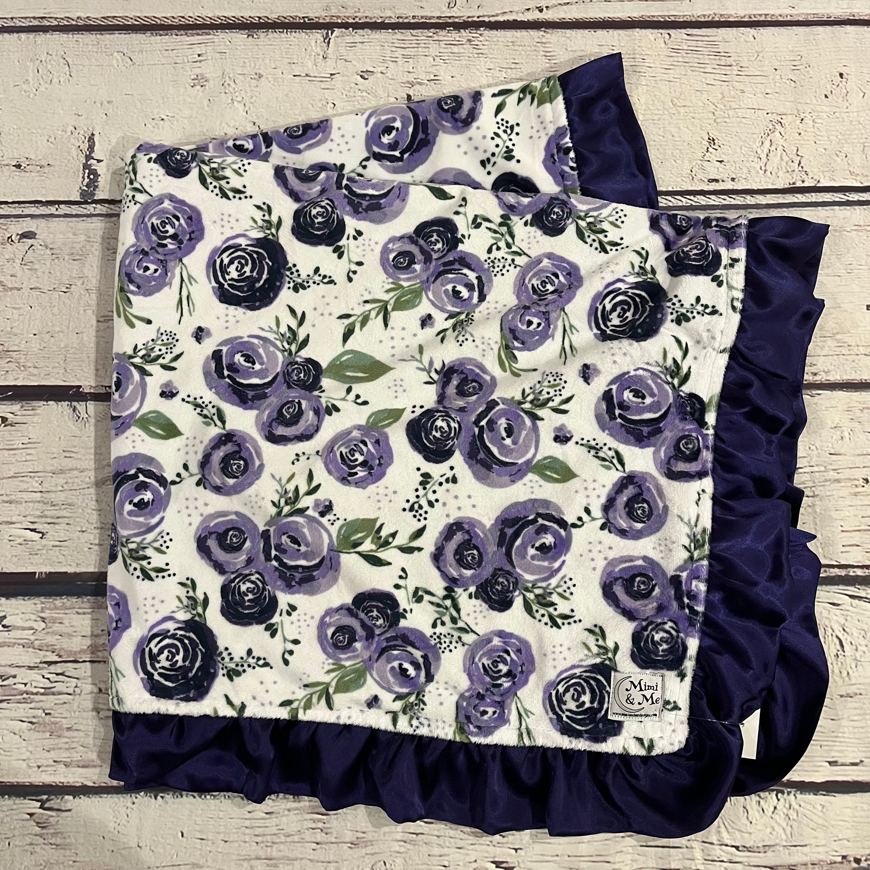 Purple Rose Ruffle Blanket – Mimi and Me Designs